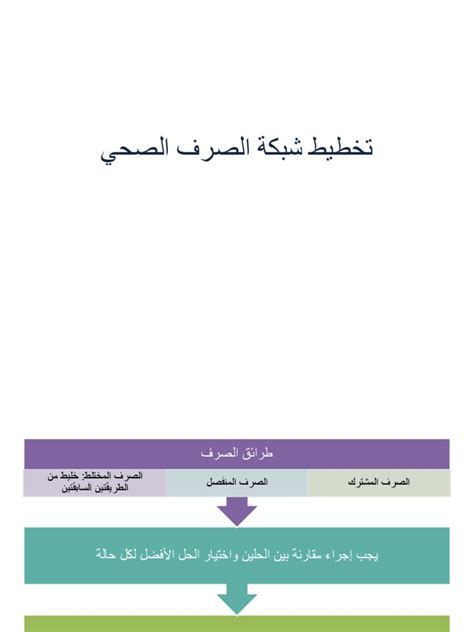 تخطيط شبكة الصرف الصحي Pdf