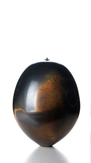 Artwork By Pierre Bayle Boule Couvercle Grand Vase Ovoïde à Couvercle