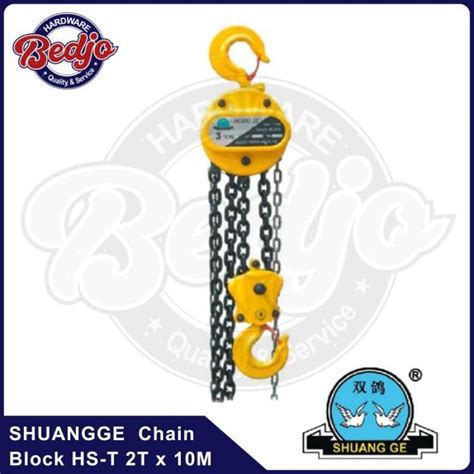 Promo Shuang Ge Chain Block 2 Ton X 10 Meter Chain Hoist 2 Ton Diskon