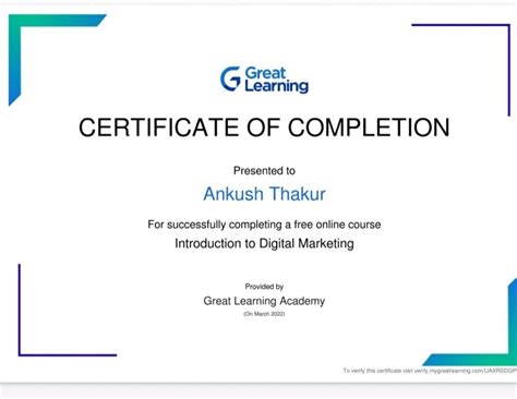 Ankush Thakur On Linkedin Completed The Course Introduction To Digital