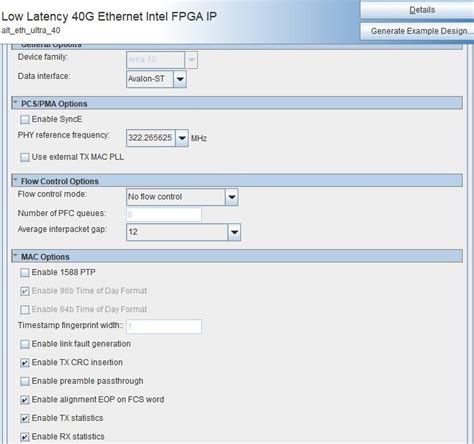 Problem With Sending Speed Of Low Latency 40g Ethernet Intel Fpga Ip