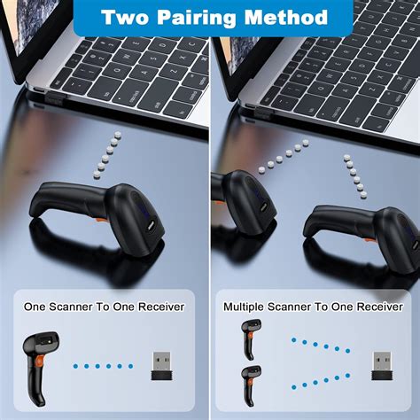Symcode Wireless Barcode Scanner Usb Cordless 2d Qr 1d Barcode Reader ，one To One Mode Or More