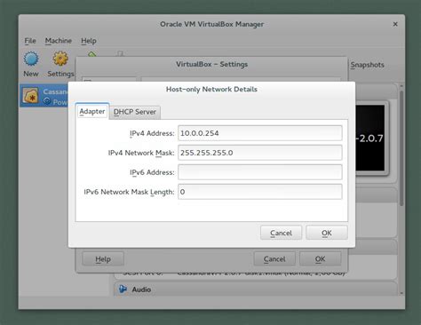 How To Access The Cassandra Browser Terminal Running On Virtualbox Stack Overflow