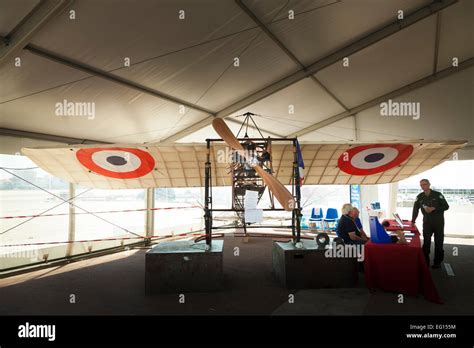Reproduction Of The Bleriot XI Aircraft On Display At An Event In Royan