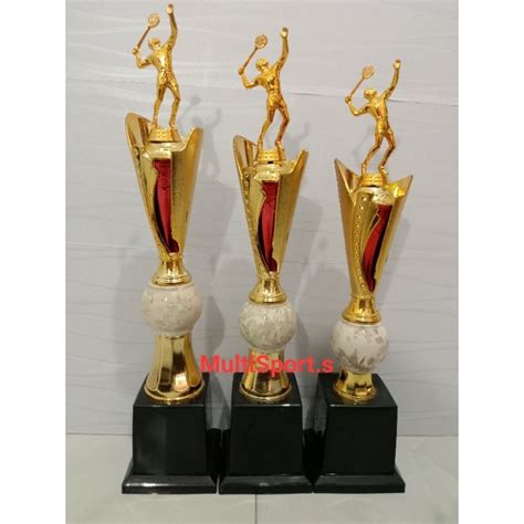 Jual PIALA TROPHY BADMINTON BULUTANGKIS PUTRA PUTRI 1 SET 123 B NEW