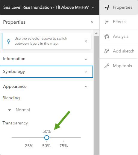 Map In A Minute Map Sea Level Rise Using Arcgis Online And Arcgis Living Atlas