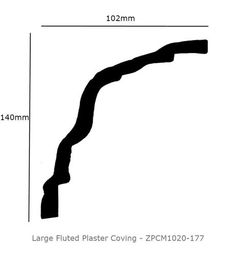 Large Fluted Plaster Coving 102mm X 140mm 48m Pack Plaster Coving Ltd