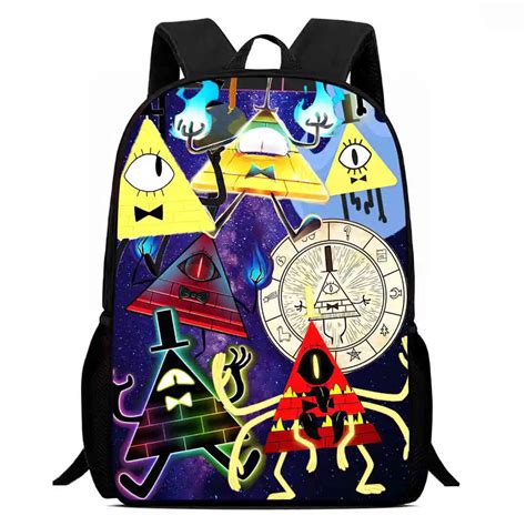 Cartoon Gravity Falls Backpack With Lunch Bags Pencil Bags