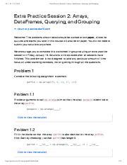 Extra Practice Session 2 Arrays DataFrames Querying And Course Hero