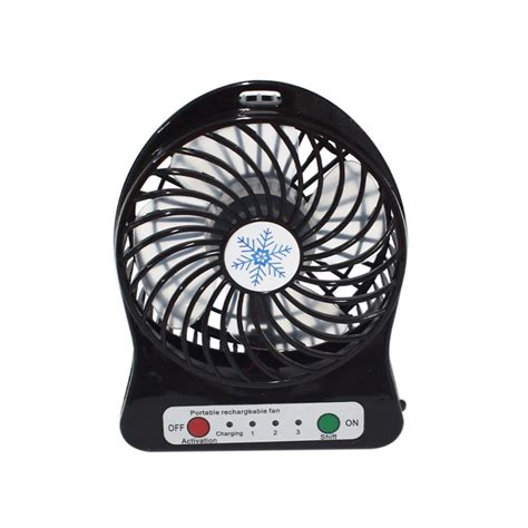 Ventilador Portátil 3 Velocidades Con Linterna Para Escritorio