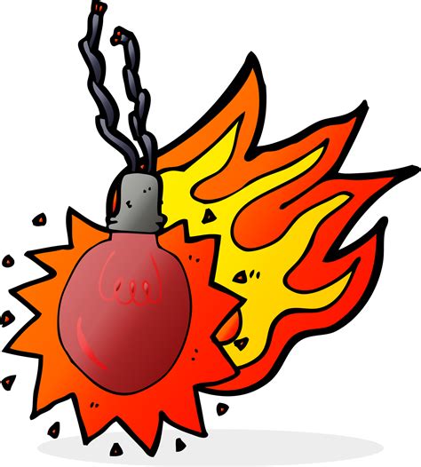 Cartoon Red Hot Light Bulb 40357314 Png