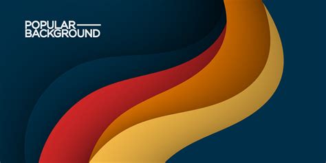 Popular Colorful Wavy Abstract Background With Gradient Yellow Red