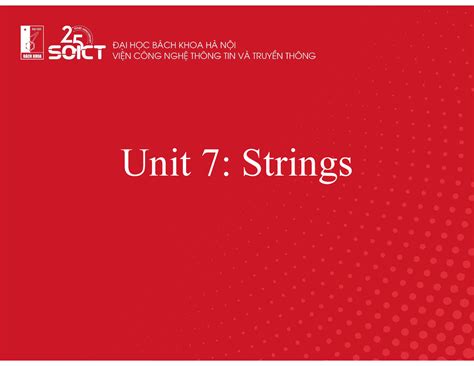 Unit2 7 Jjj Unit 7 Strings Character Strings A Variable Of Type