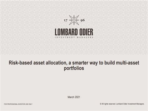 Risk Based Asset Allocation A Smarter Way To Build Multi Asset