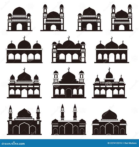 Minaret Silhouette With Sunlight Vector Illustration CartoonDealer