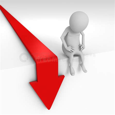 箭头高清图片 红色箭头指向下方旁边坐着一个白色的人形 红色箭头指向下方旁边坐着一个白色的人形图片免费下载 5161466833 千图网pro