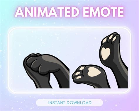 Animated Black Paw Clap Emote Twitch And Discord Instant Download 