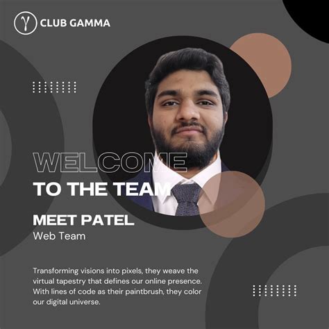 Meet Patel On Linkedin Thrilled To Join Club Gammas Web Team Excited About The Opportunity To…