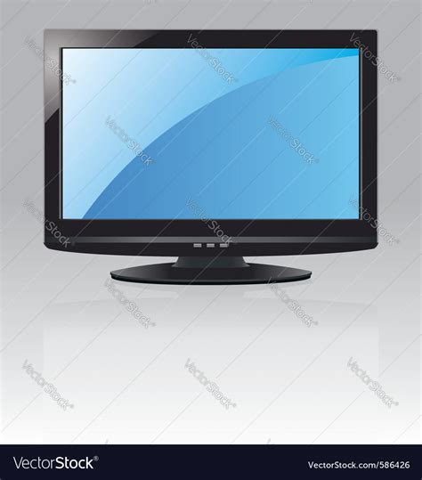 Lcd Screen With Blue Display Royalty Free Vector Image