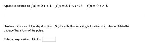 Solved A Pulse Is Defined As Chegg Com