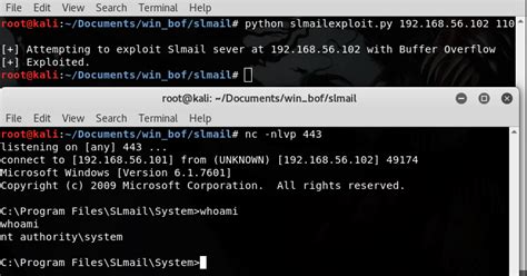 First Bufferoverflow Exploit Slmail