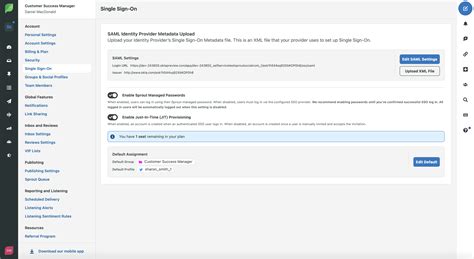 How Do I Configure My Single Sign On Settings Sprout Social Support