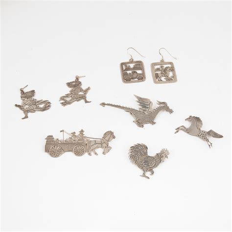 Lot Lot of Clarence and Russell Lee Navajo Dinè Jewelry