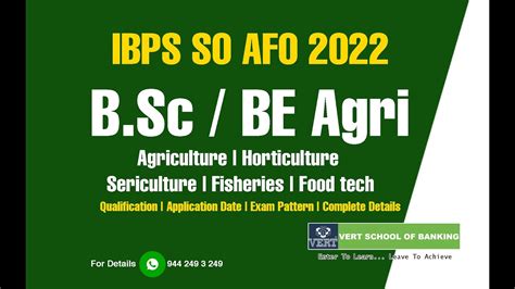 Ibps So Afo Agricultural Field Officer Exam 2022 Important Dates