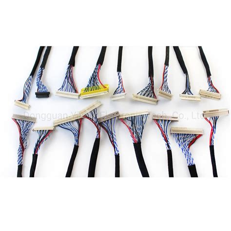OEM ODM RoHS Compliant Electrical Custom 30 40 50pin Lvds Cable For LCD