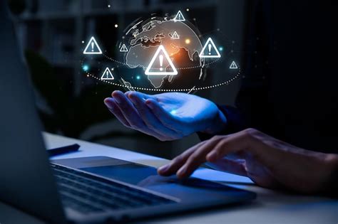 Premium Photo Businessman Holding Warning Sign For Information Error