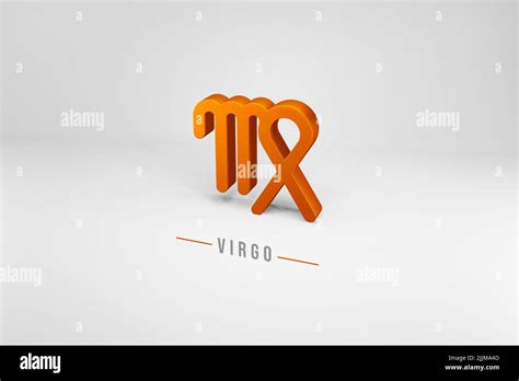 Virgo Golden Zodiac Sign Golden Zodiac Sign Virgo 3d Rendering