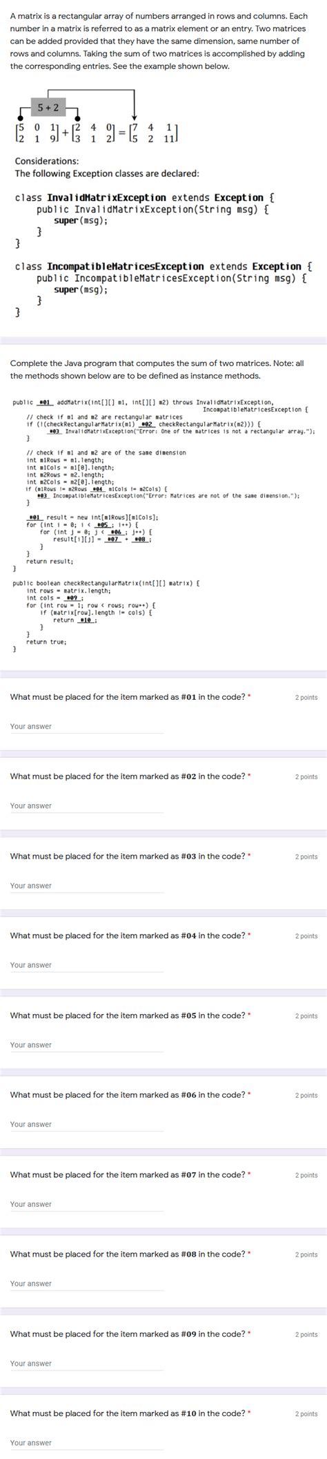 Solved A Matrix Is A Rectangular Array Of Numbers Arranged Chegg