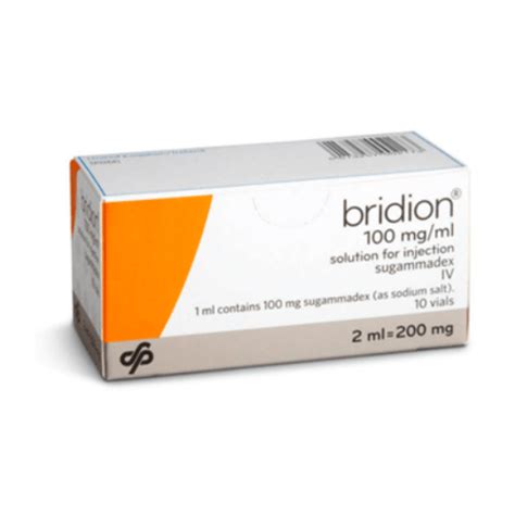 Buy Bridion 100 Mg Injection Composition Name Sugammadex