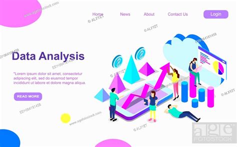 Data Analysis Modern Flat Design Isometric Concept Analytics And