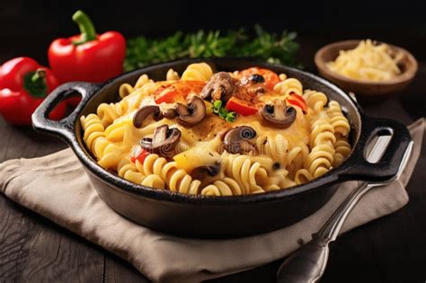 One Pot Pasta Primavera Stock Illustration Illustration Of Sauce