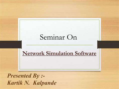 Network Simulation Software Pptx