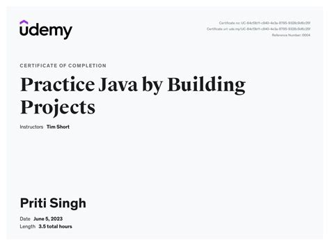 Priti Singh On Linkedin I Completed Practice Java Course On Udemy