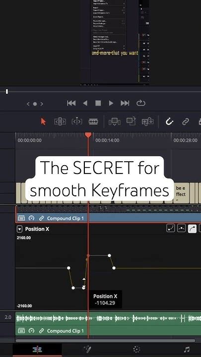 The Secret For Smooth Keyframes 1min Tutorial Davinci Resolve Davinciresolve Help