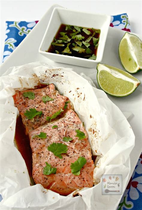 Salmon En Papillote With Ginger And Sesame Sauce Manila Spoon