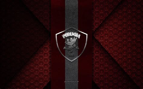 Descargar Ac Perugia Calcio Serie A Textura Tejida Blanca Roja