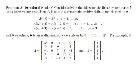 solved problem 3 50 points] coding consider solving the