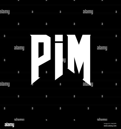 Pim Letter Logo Design For Technology Company Pim Logo Design Black And White Color Combination
