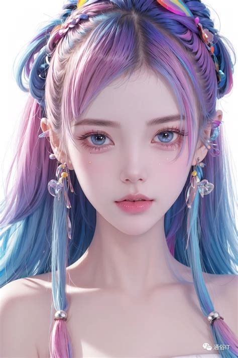 Ai绘画之彩虹女孩 可爱头像集合图片pug图片素材 花瓣网