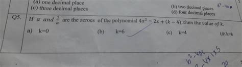 A One Decimal Place C Three Decimal Places B Two Decimal Places B2−
