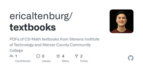 GitHub Ericaltenburg Textbooks PDFs Of CS Math Textbooks From Stevens Institute Of Technology