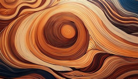 A Wood Texture With A Pattern Of A Tree Premium AI Generated Image