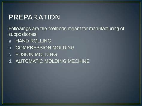 Preparations Of Suppository Pptx