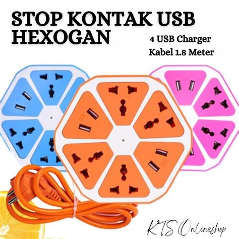 Jual Stop Kontak Jeruk Stop Kontak Usb Hexogan Colokan Segi Enam