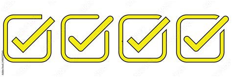 Check Box Icon With Correct Accept Checkmark Icons Green Tick Box Check List Circle Frame