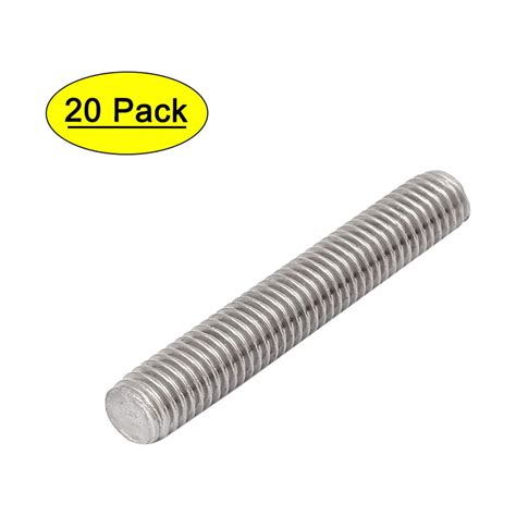 Unique Bargains M8 X 50mm 125mm Pitch 304 Stainless Steel Fully